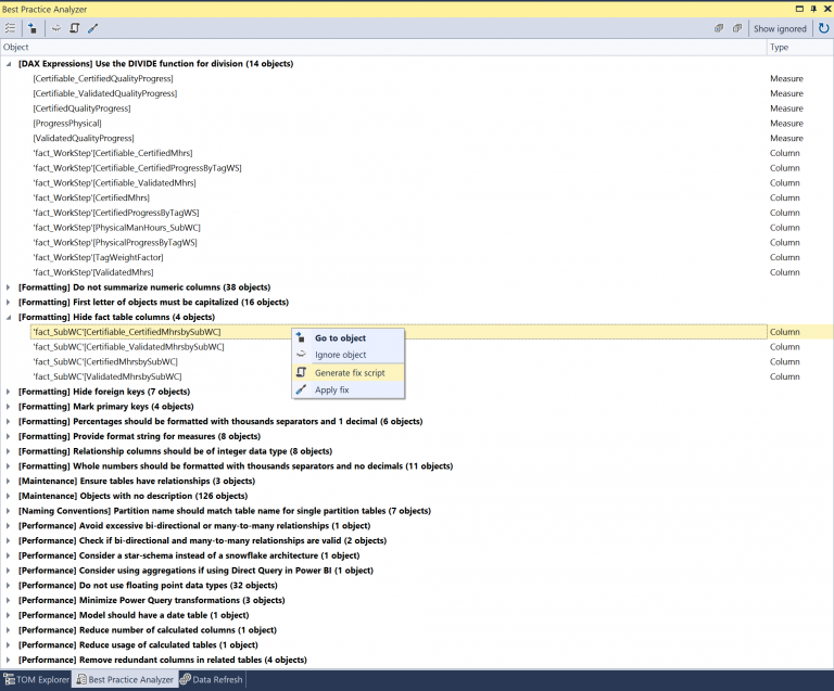 Power BI Best Practice Analyzer - Pulsweb - Romain Casteres